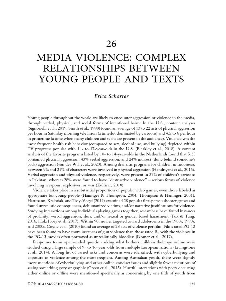 Media Violence and Youth Behavior Insights | PDF | Aggression | Violence