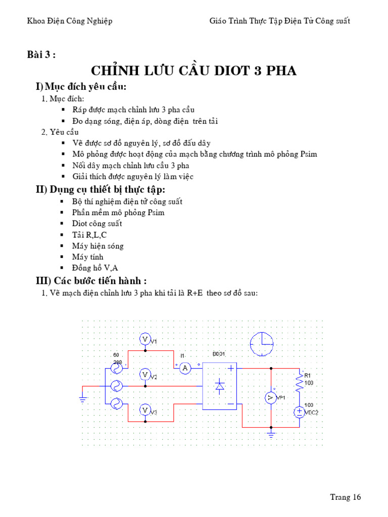 B3 - CHINHLUU CAU Diot 3 Pha | PDF