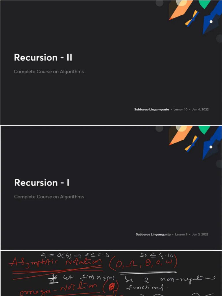 Recursion II With Anno Lec 10 | PDF