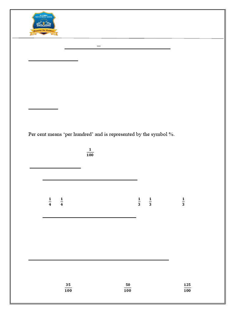 Grade 7 Comparing Quantities Guide | PDF | Percentage | Division ...