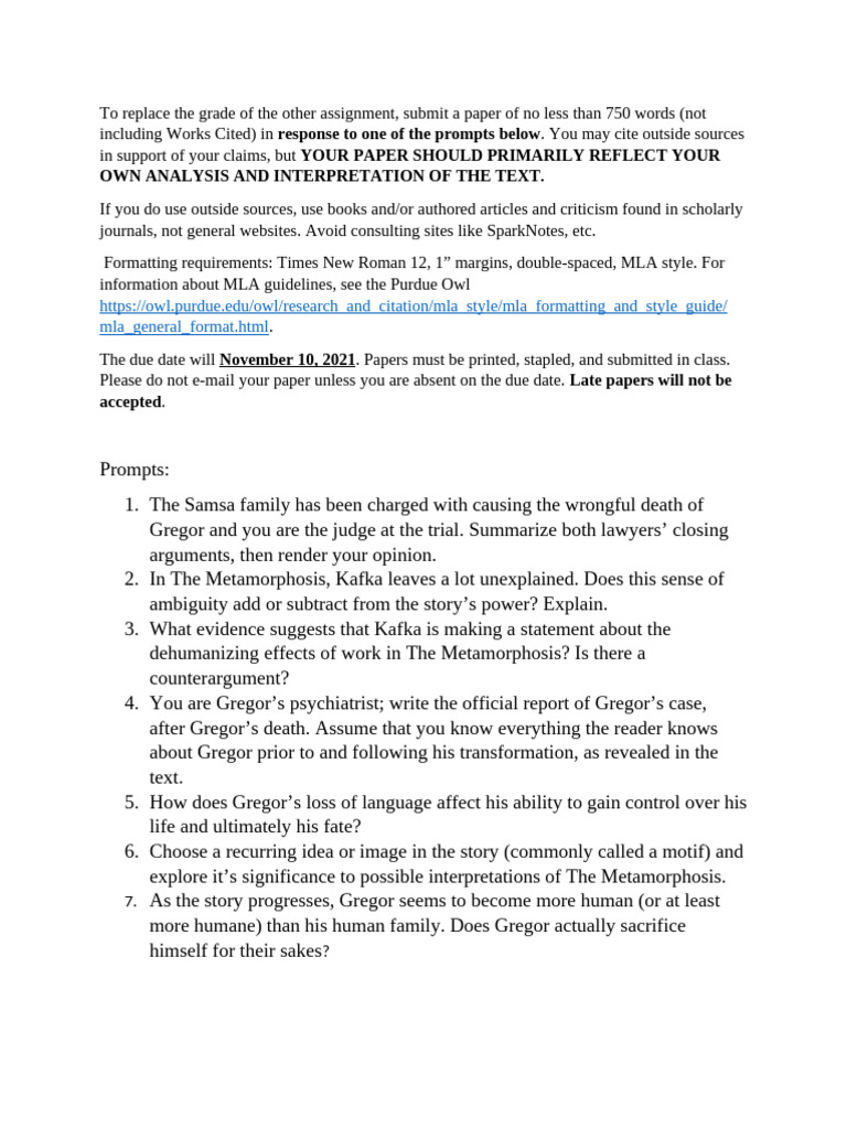 Alternate Assignment | PDF