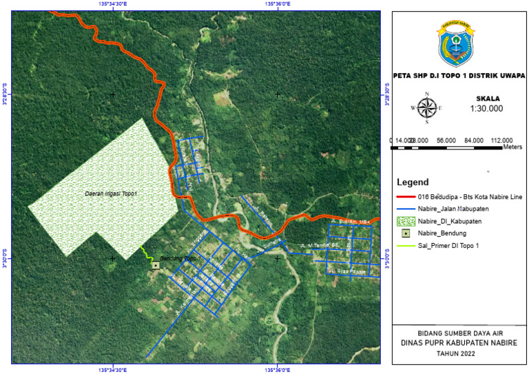 Peta Irigasi Topo 1 Nabire | PDF