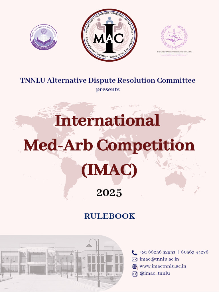 IMAC 2025 Rulebook: Med-Arb Competition | PDF | Mediation | Justice