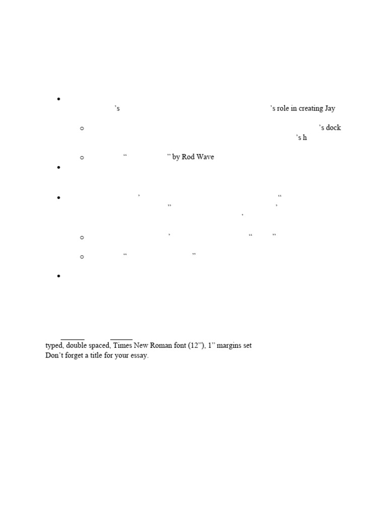 Character Analysis Essay Prompts - The Great Gatsby | PDF