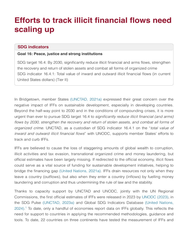 Scaling Up Efforts Against Illicit Financial Flows | PDF | Smuggling ...
