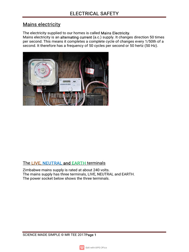 Electrical Safety Basics | PDF