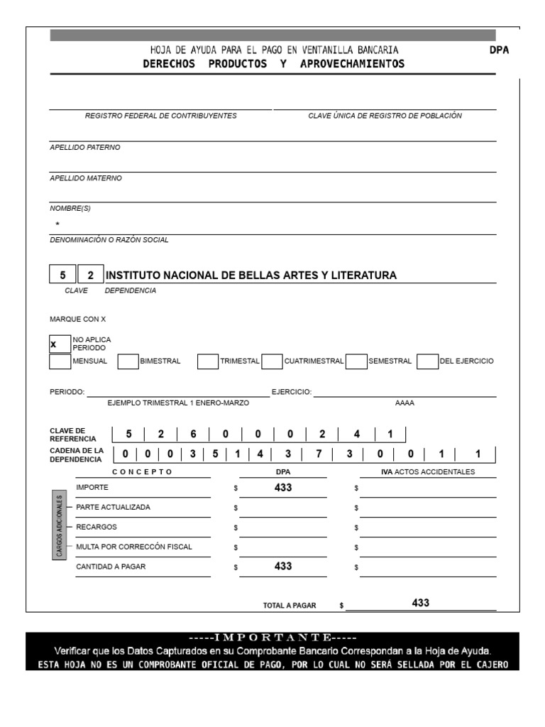 Formulario de Registro Fiscal | PDF