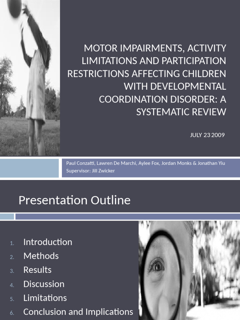 Motor Impairments in Developmental Coordination Disorder | PDF ...
