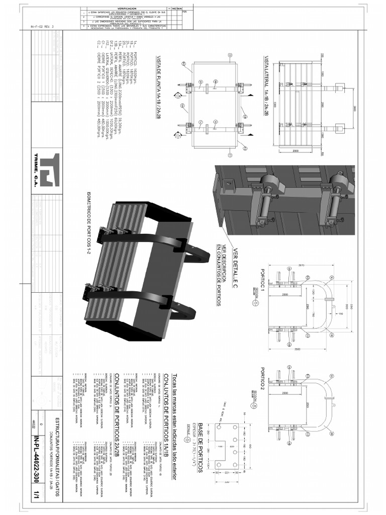 In-Pl-44022-300 Conjuntos Porticos 1a-1b - 2a-2b | PDF