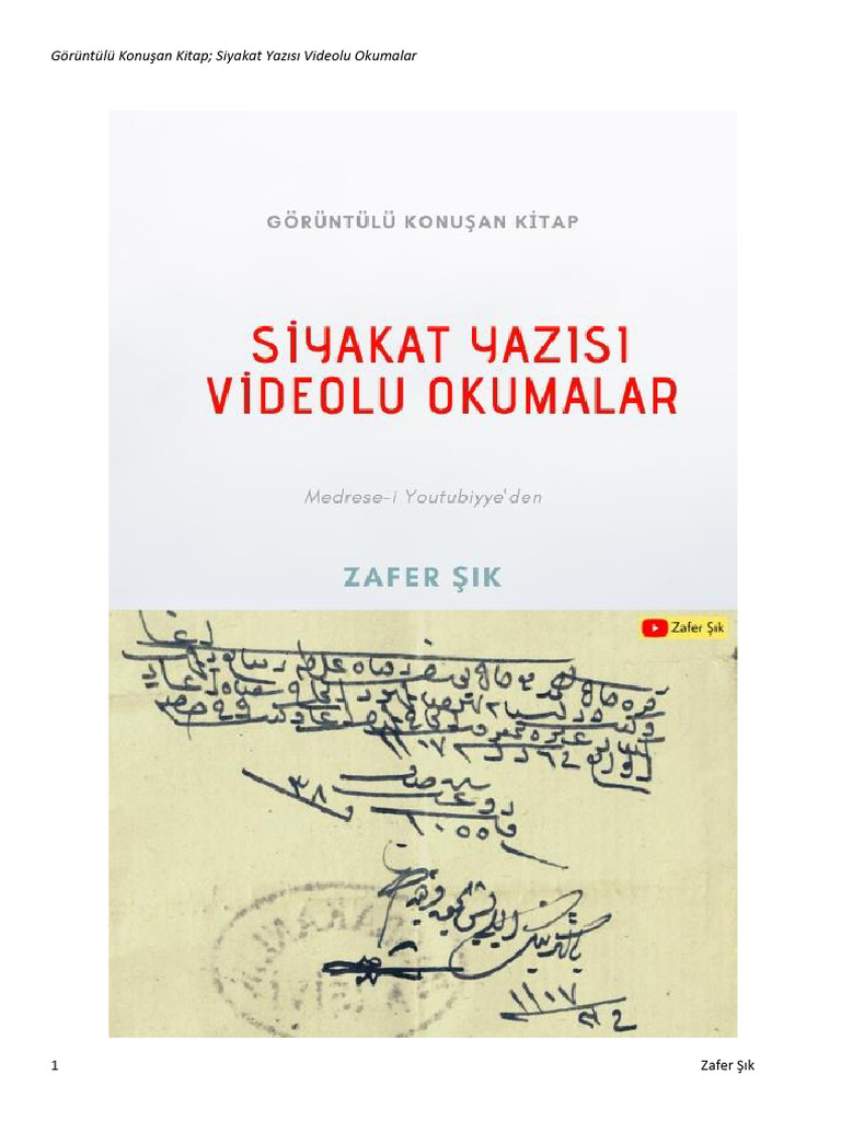 Goruntulu Konusan Kitap Siyakat Yazisi V | PDF