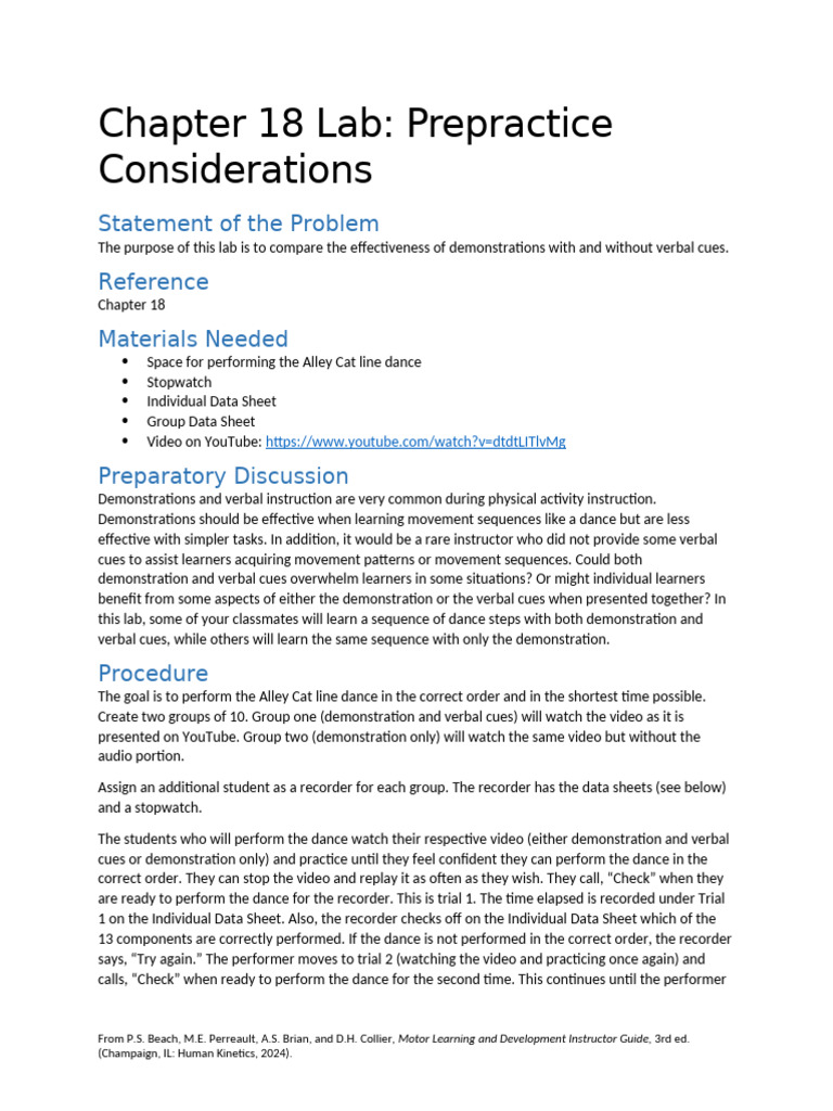 Beach3E HKPA Chapter18 Lab | PDF | Behavior Modification | Cognitive Science