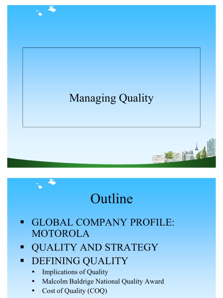 Managing Quality PPT at BEC DOMS | PDF | Quality (Business) | Quality ...
