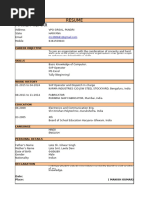 Work Immersion Resume Template | PDF