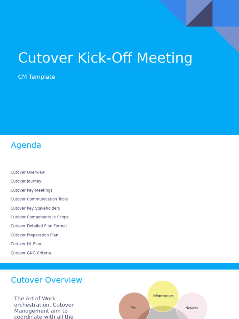 Cutover Kick Off Meeting Template | PDF | Computing | Information ...