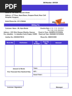 Hotel Bill Format in Word | PDF