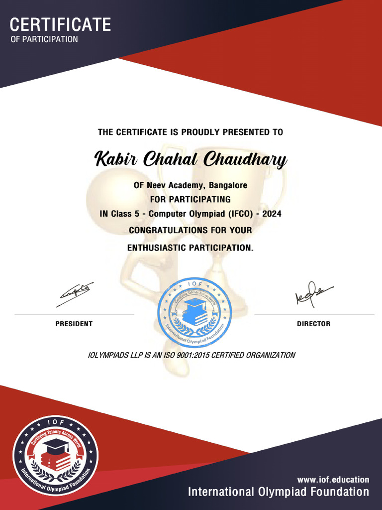 IFCO Certificate | PDF