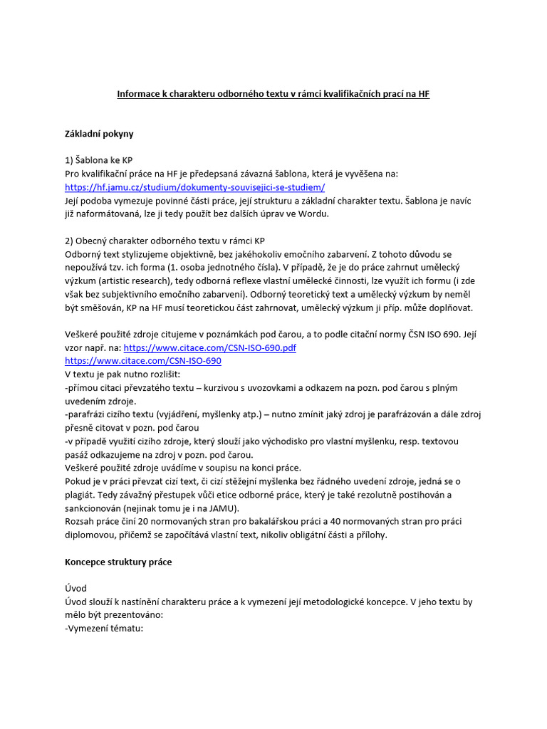 Informace K Charakteru Odborneho Textu | PDF