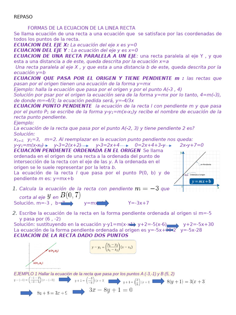 Recta Perpendicular a −3x−y+8=0 | PDF | Desigualdad (Matemáticas ...