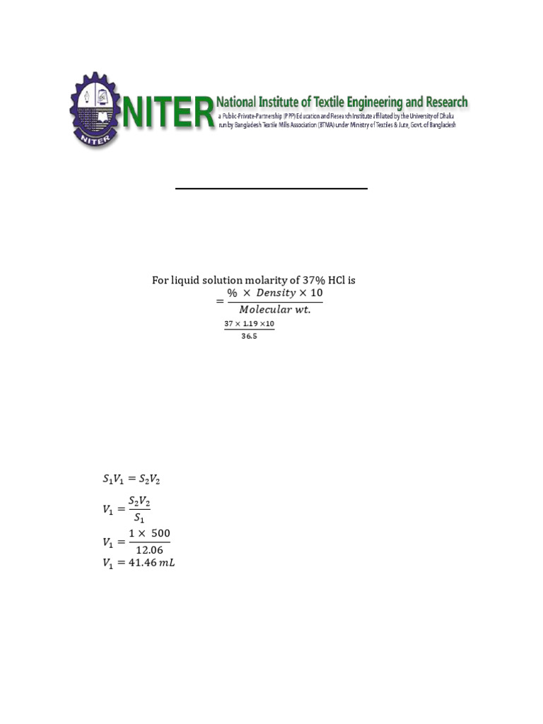 Chemistry Lab Procedure | PDF | Titration | Chemistry