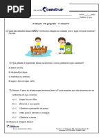 Prova História e Geografia 3° Ano | PDF