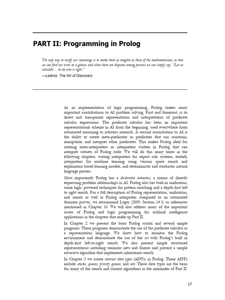 Intro - Programming in Prolog | PDF | Parsing | Knowledge Representation And Reasoning