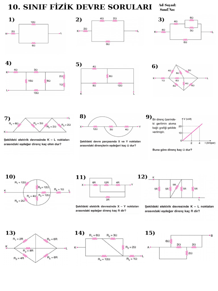 10.sınıf Fizik - Devre | PDF