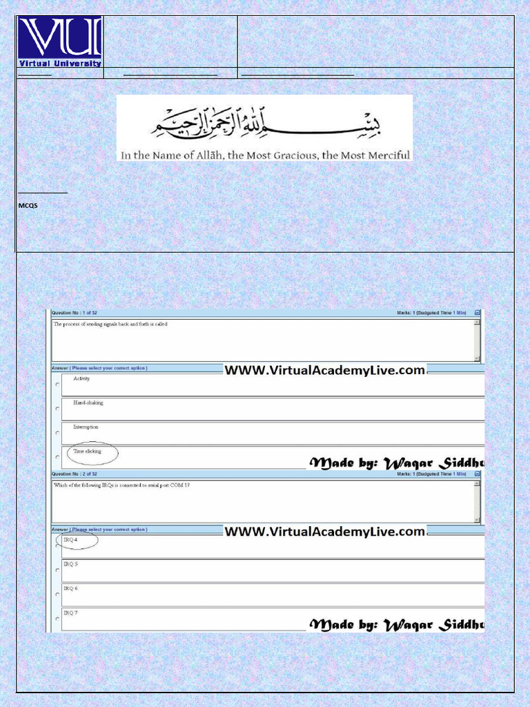 CS401 Final Exam Guide 2017 | PDF