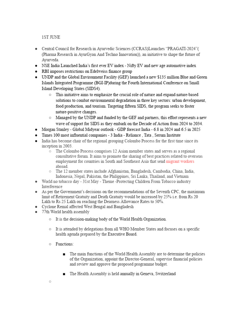 June CA (2) | PDF | International Labour Organization | International Telecommunication Union