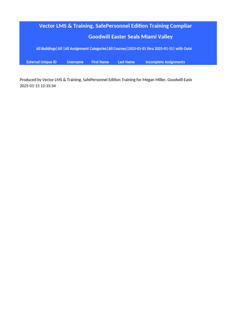 Vector Compliance Training Overview | PDF