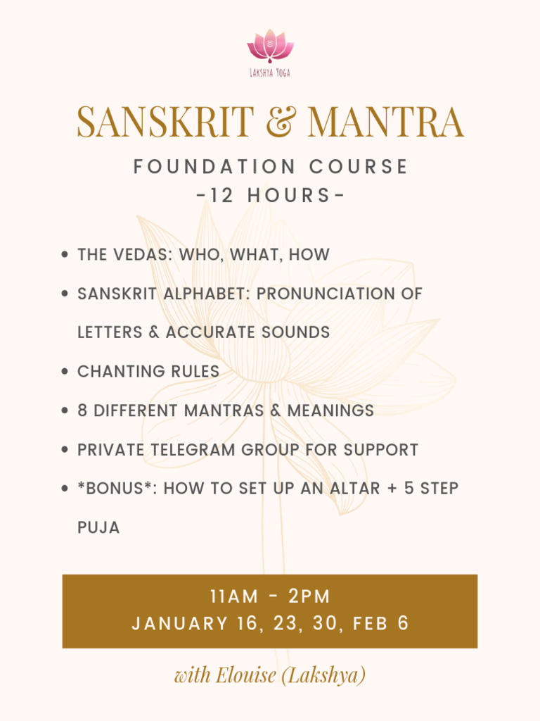 Mantra & Sanskrit- Foundation Course[1] | PDF