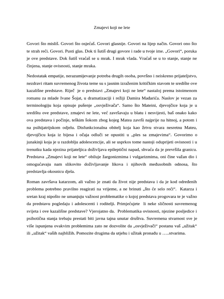 Zmajevi Koji Ne Lete | PDF