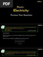 Class 10 Electricity PYQs 2024 | PDF | Electrical Resistance And Conductance | Voltage