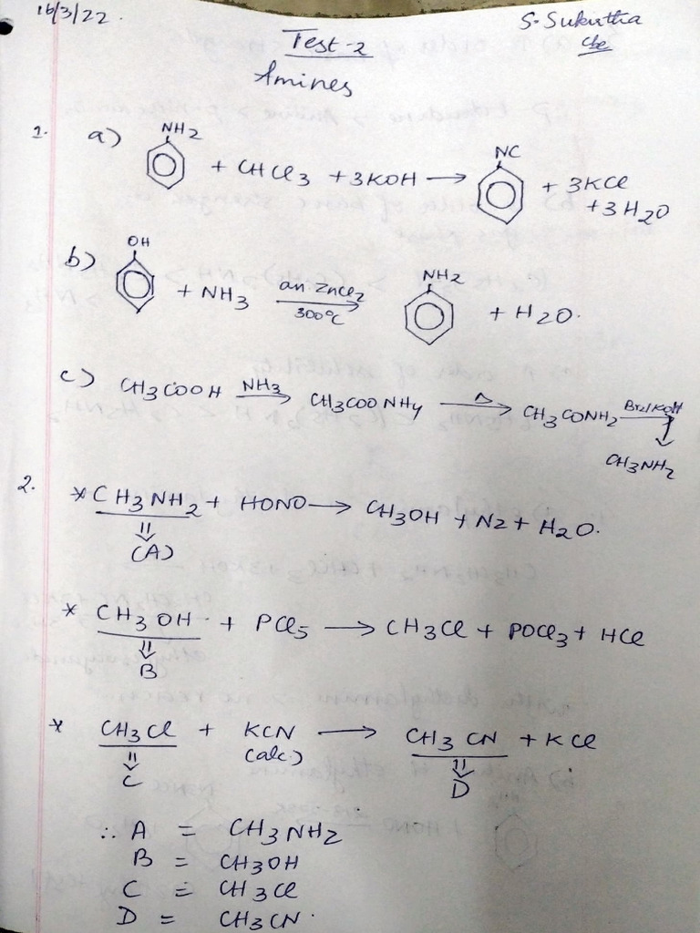 Amines Test | PDF