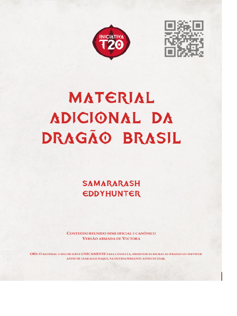 Material Adicional Da Dragão Brasil | PDF