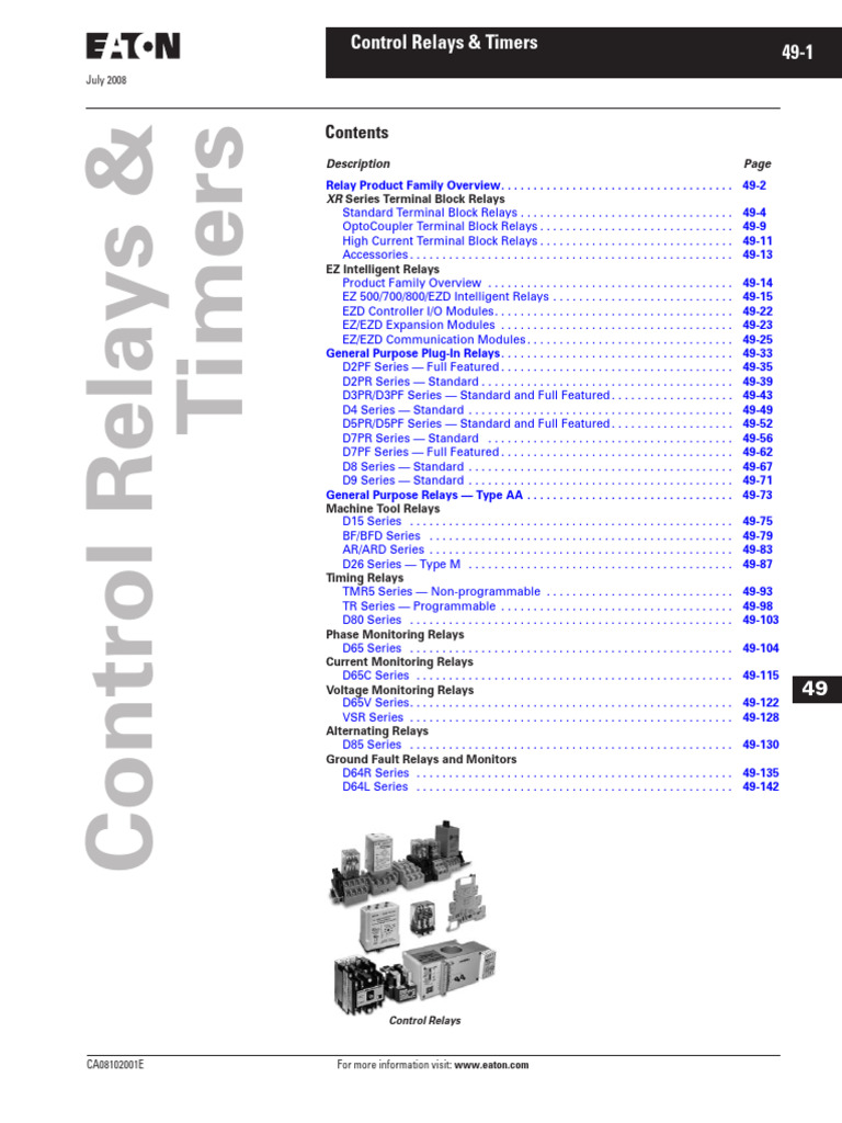 RELEVADOR D26MB - Tech - Manual | PDF | Mains Electricity | Direct Current