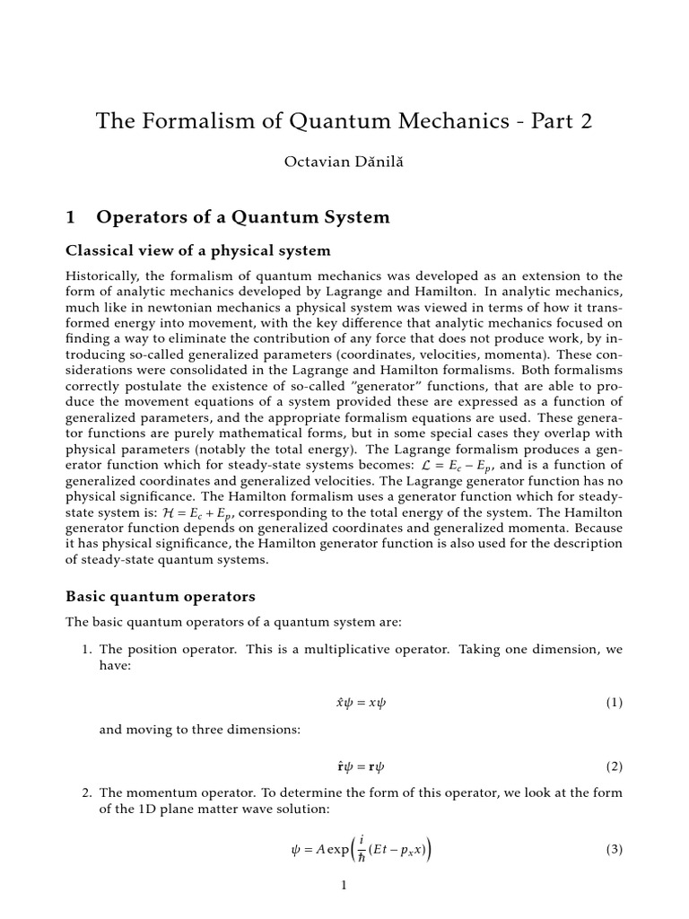 4 - Quantum Mechanics - p2 | PDF | Schrödinger Equation | Eigenvalues And Eigenvectors
