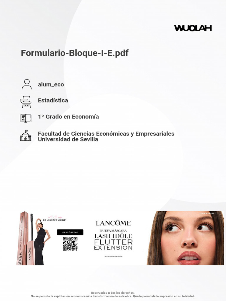 Formulario Bloque I E PDF | PDF