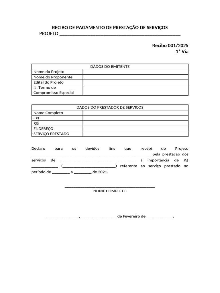 MODELOS DE RECIBO - SIMPLES | PDF