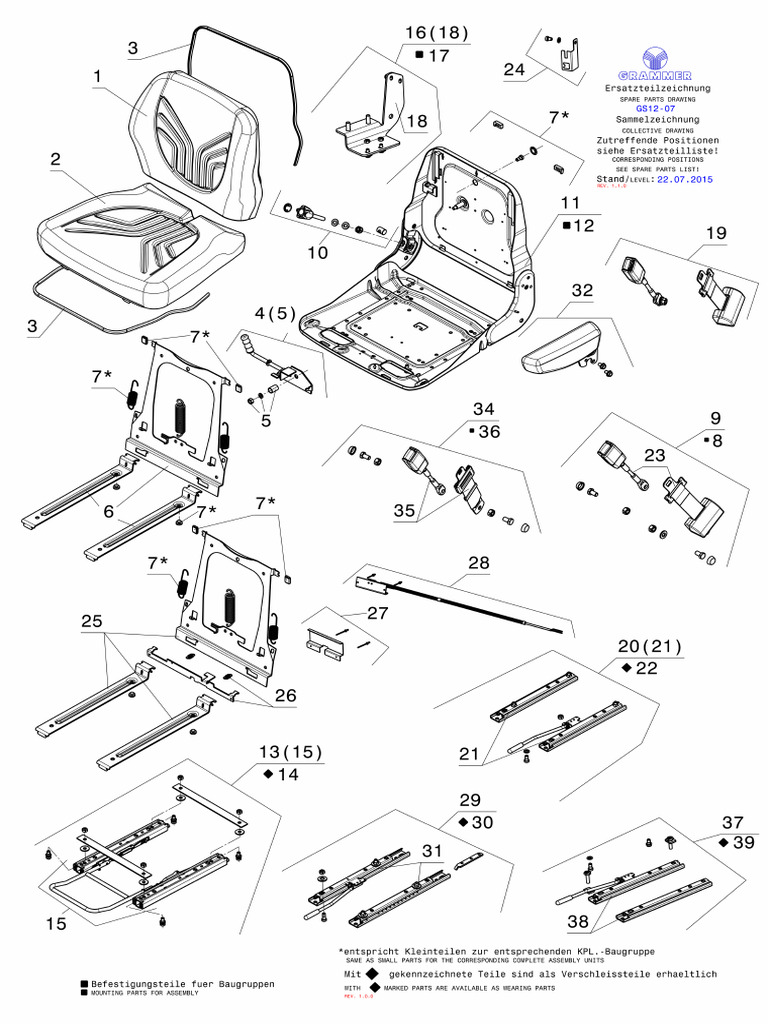 GS12-1395373 Spare Parts Drawing and BOM List | PDF