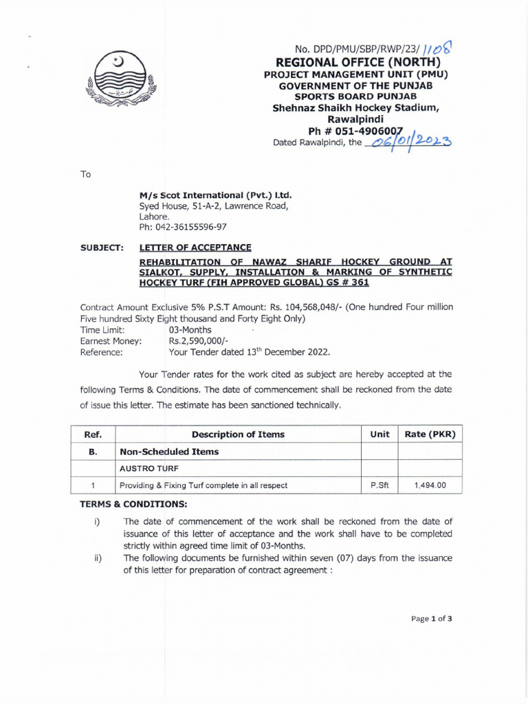 Award Letter | PDF