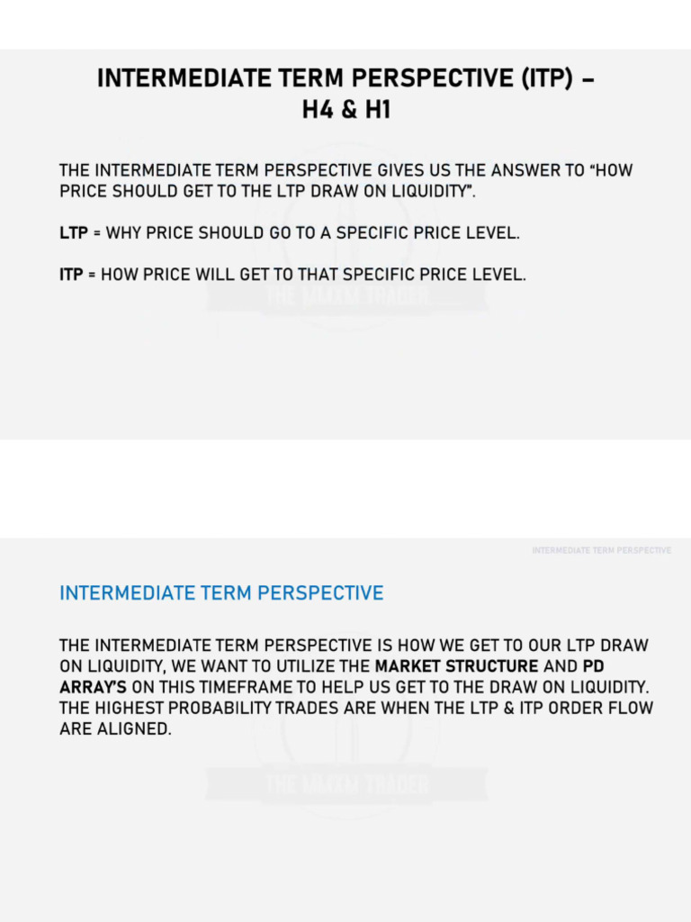 MMXM Intermediate Term Perspective Lesson 16 | PDF