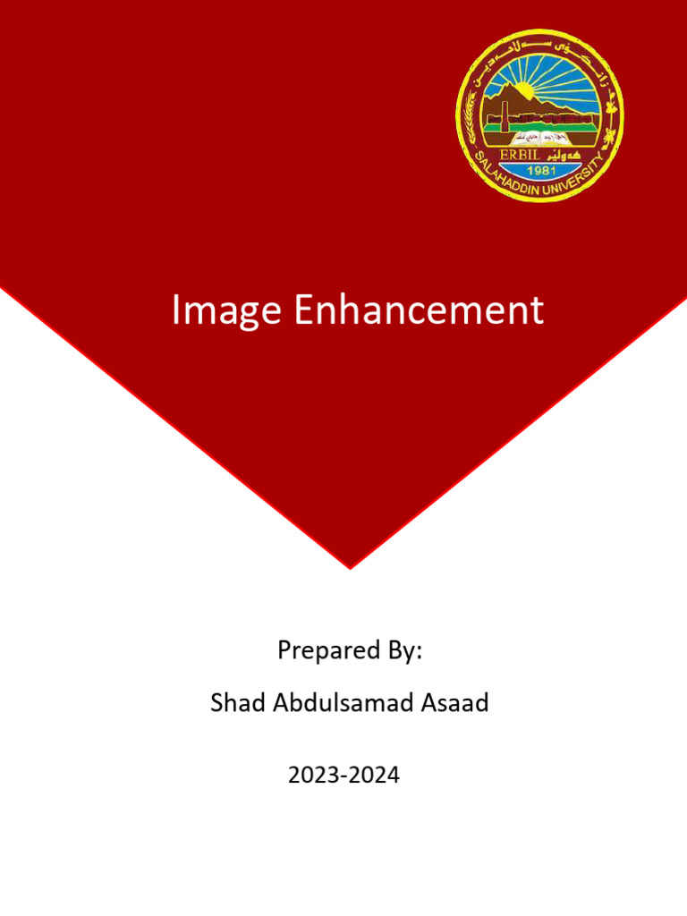 Image Enhancement Report | PDF | Image Processing | Signal Processing