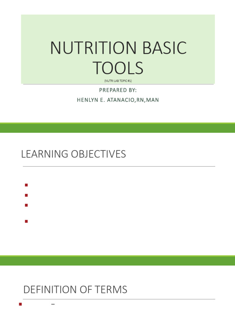 Nutri Lab Topic #1 | PDF | Nutrients | Nutrition