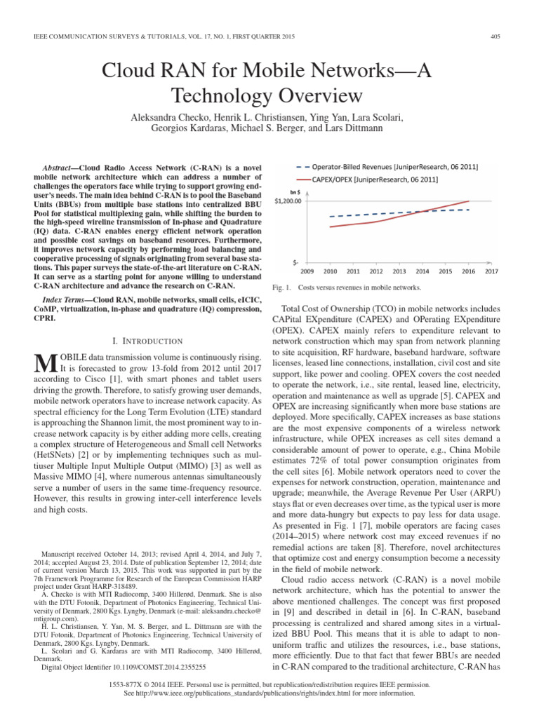 Cloud RAN For Mobile NetworksA Technology Overview | PDF | Cellular ...