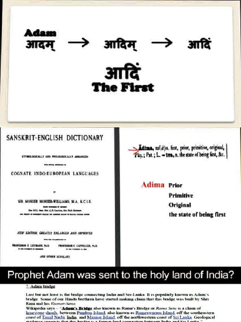 Prophet Adam and India The Origin of Islam | PDF