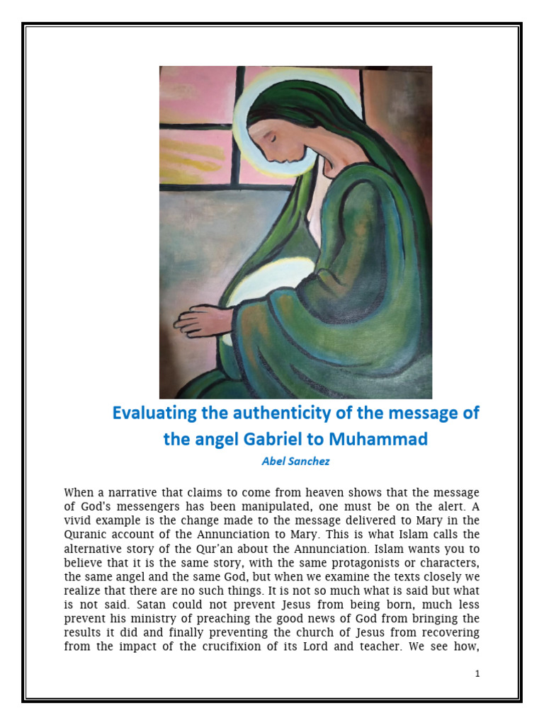 Assessing The Authenticity of Muhammad's Angel Gabriel Message | PDF | Jesus | Prophets And ...