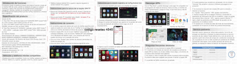 CarlinKit - TBox Series - Manual - Español | PDF | Android (sistema ...
