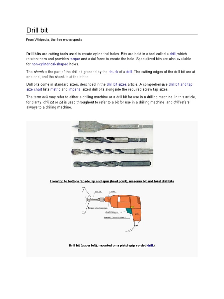 Drill Bit | PDF | Drilling | Drill