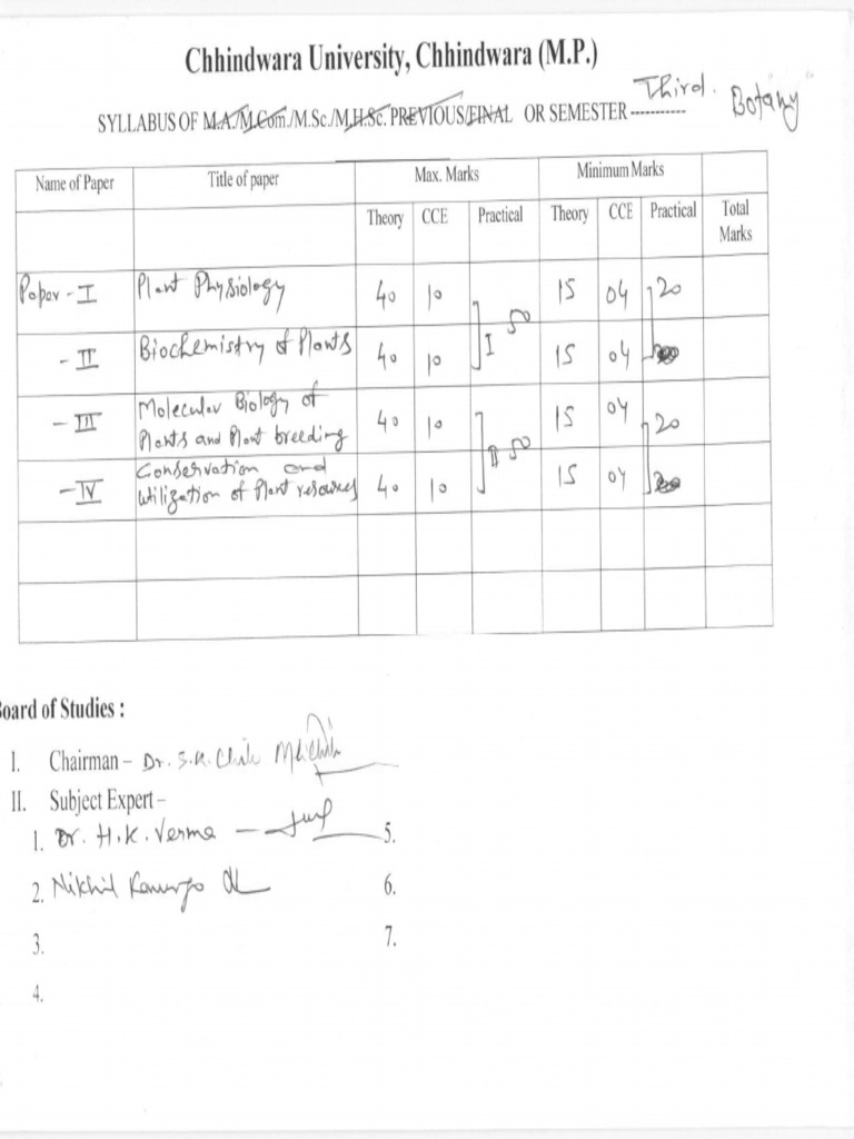 MSC Botany Sem III Update | PDF