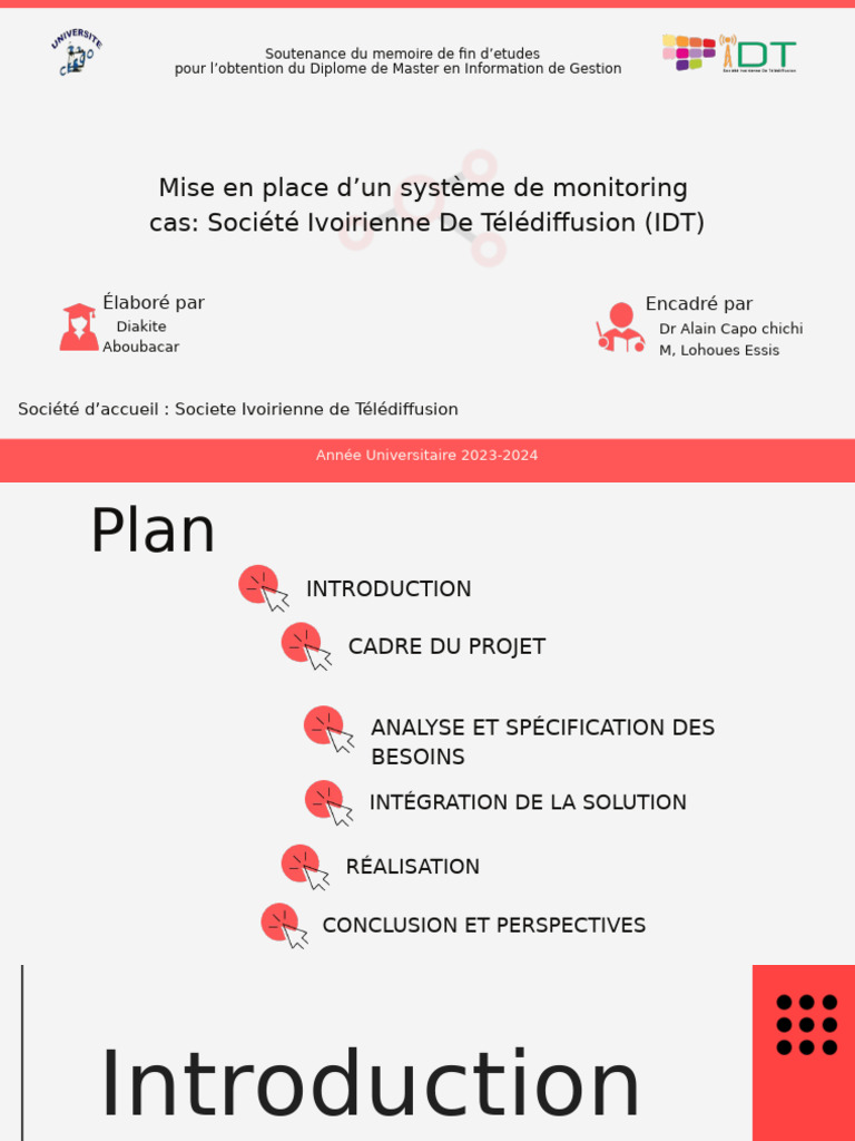 484960434 Presentation Soutenance PFE Finale Pptx | PDF | Architecture de réseau | Informatique